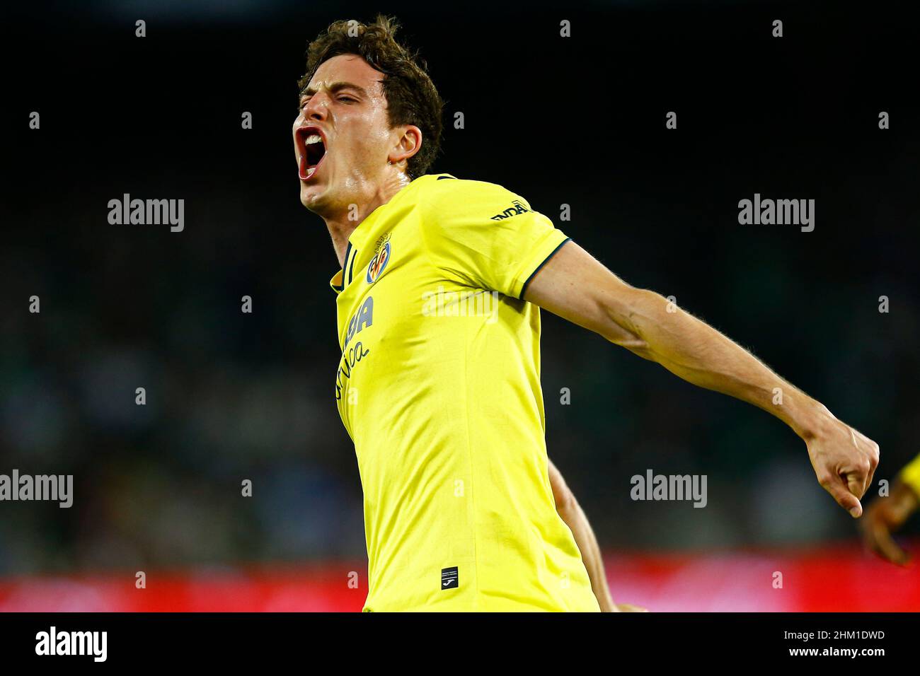 Pau Torres of Villarreal CF celebrates after scoring the 0-1 during the ...