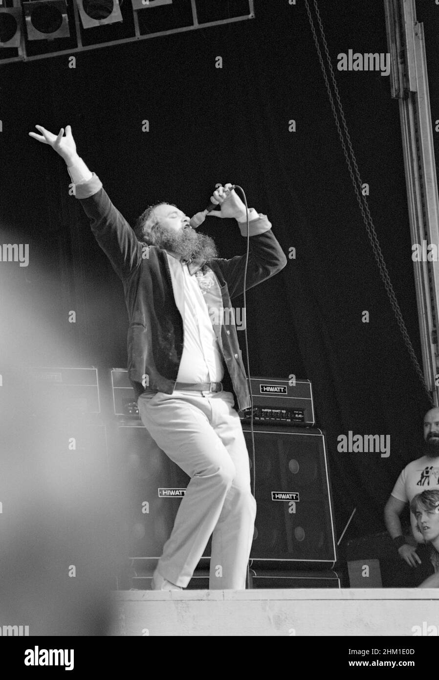 Robert John Godfrey of The Enid rock band guesting with Bernie Tormé at ...