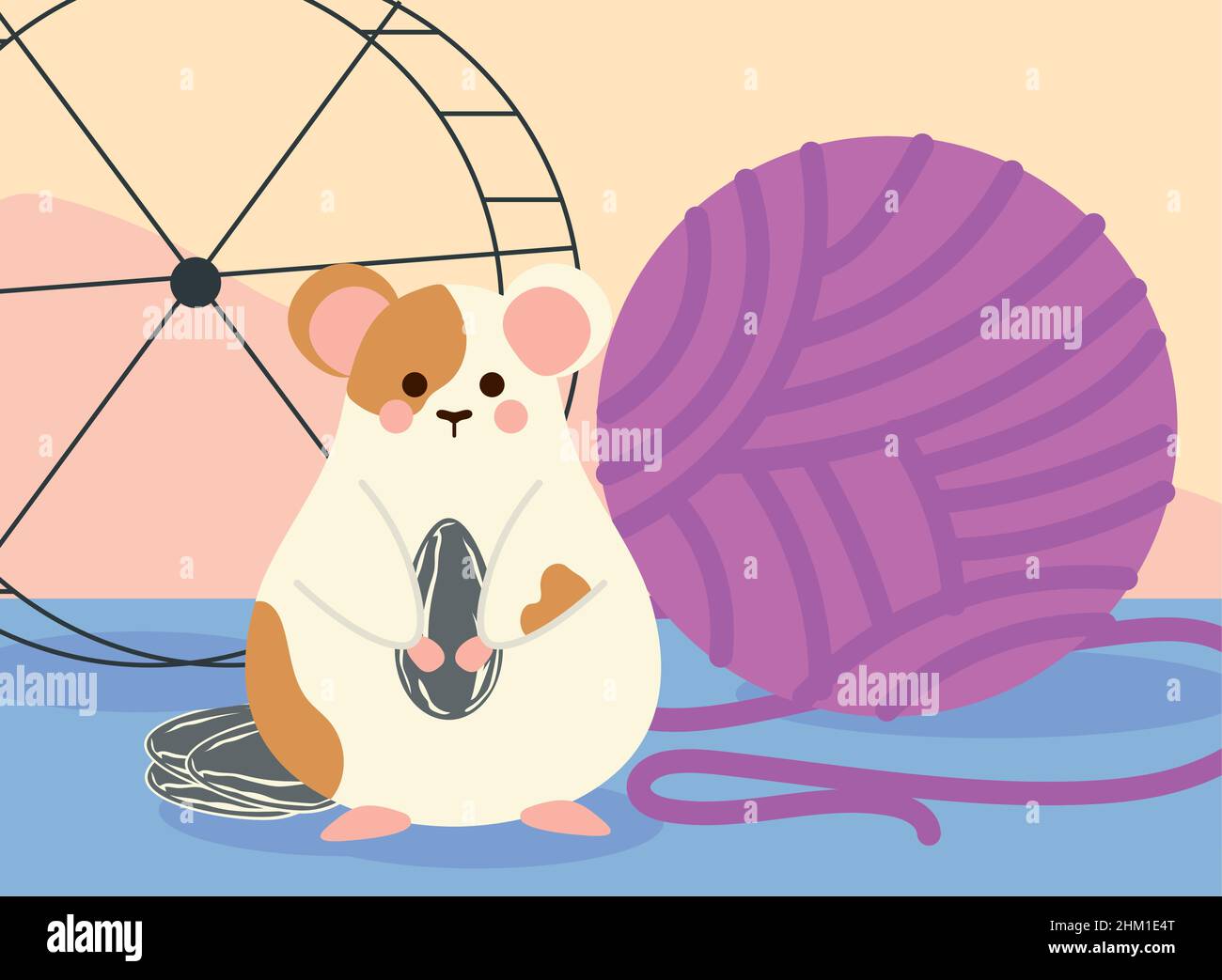pet hamster and ball Stock Vector Image & Art - Alamy