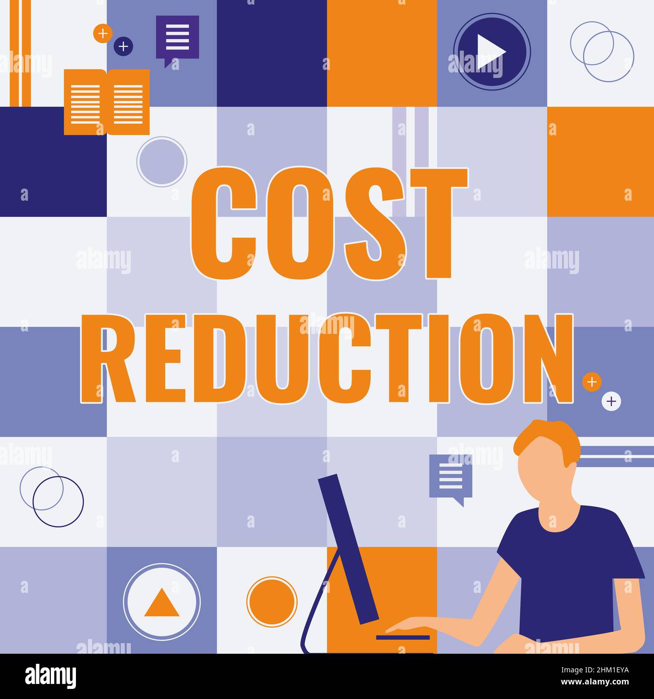 Sign displaying Cost Reduction. Concept meaning process of finding and ...