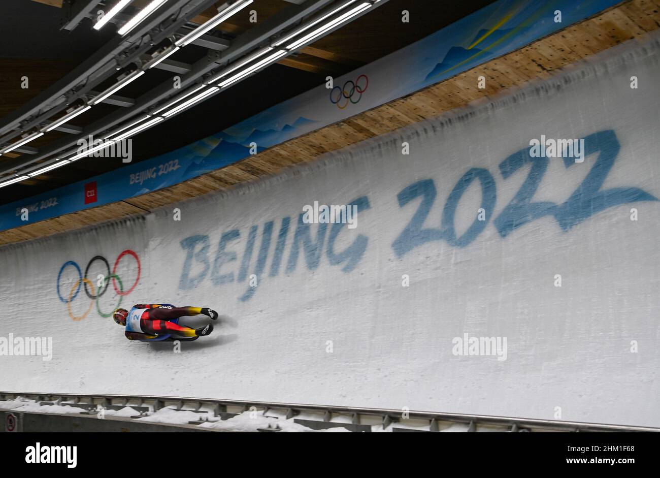 Beijing, China. 6th Feb, 2022. Germany's Felix Loch competes during Men ...
