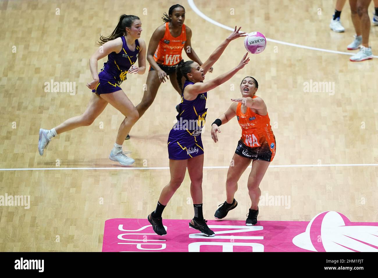 A general view of play during the Vitality Netball Superleague match at ...