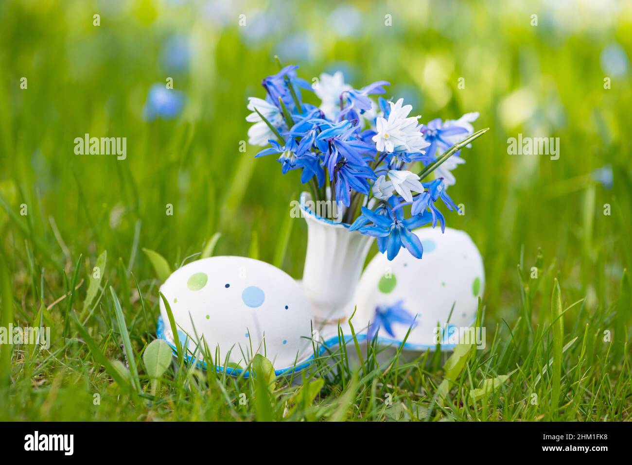 Little spring flower bouquet in a meadow Stock Photo - Alamy