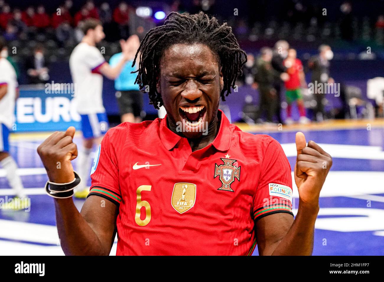 AMSTERDAM, NETHERLANDS - FEBRUARY 6: Zicky Te of Portugal celebrating ...