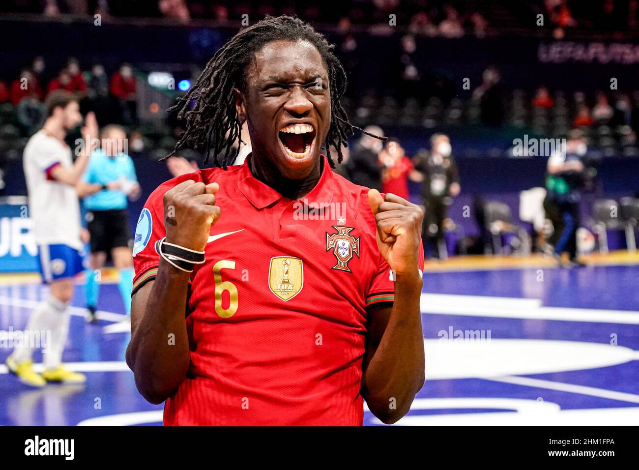 AMSTERDAM, NETHERLANDS - FEBRUARY 6: Zicky Te of Portugal celebrating ...