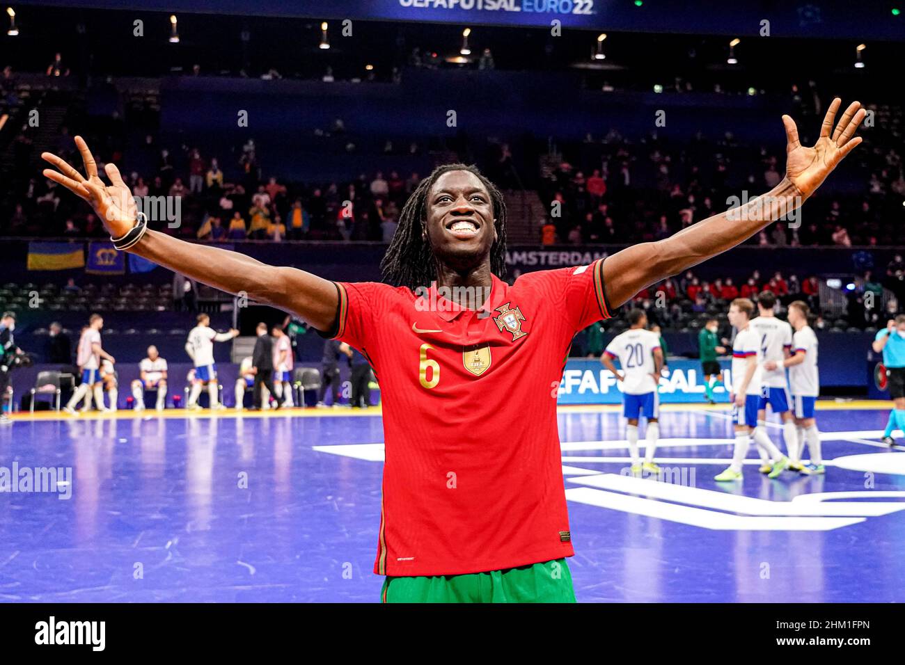 AMSTERDAM, NETHERLANDS - FEBRUARY 6: Zicky Te of Portugal celebrating ...