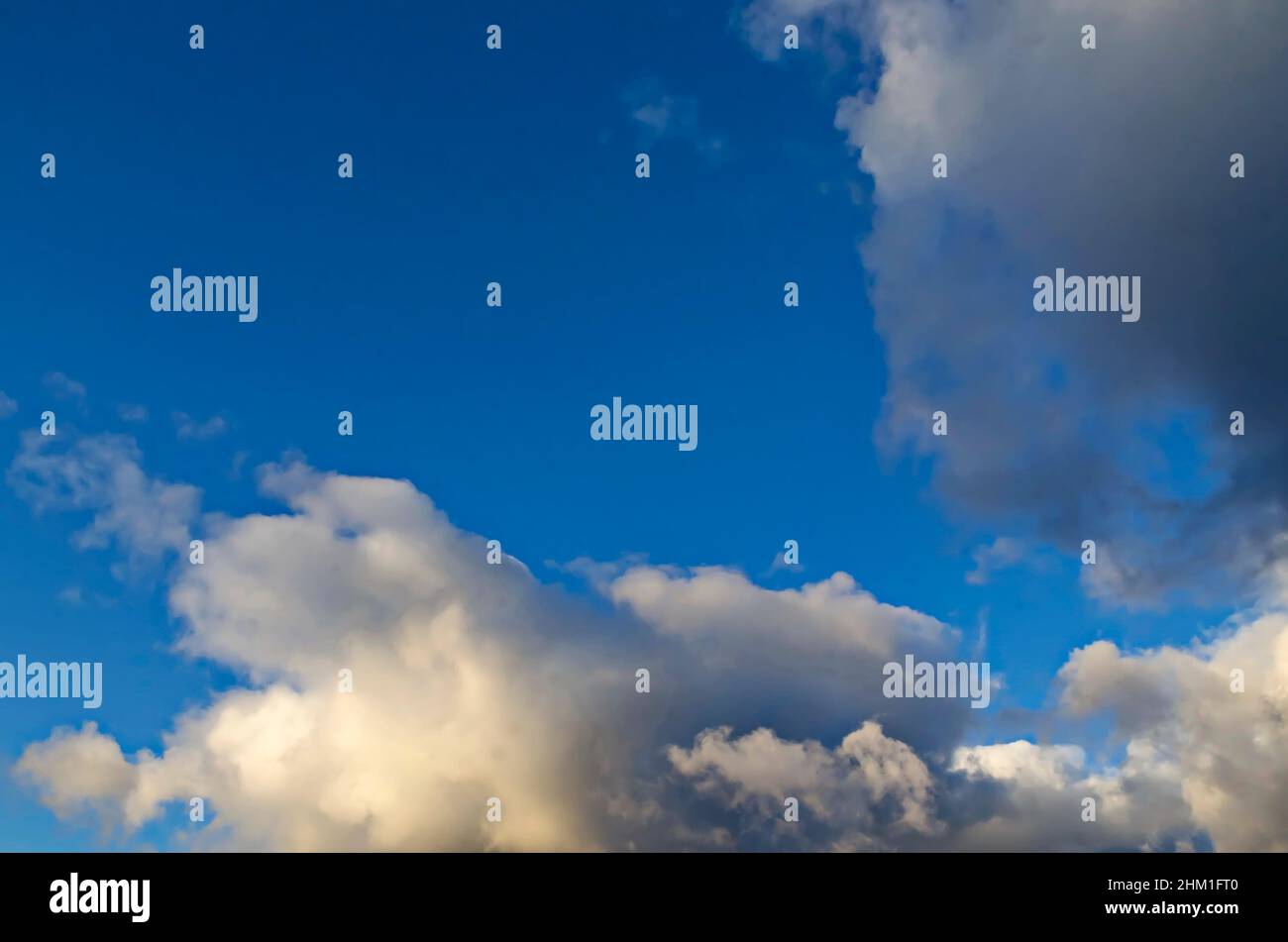 Blue sky with white clouds for background, Sofia, Bulgaria Stock Photo ...