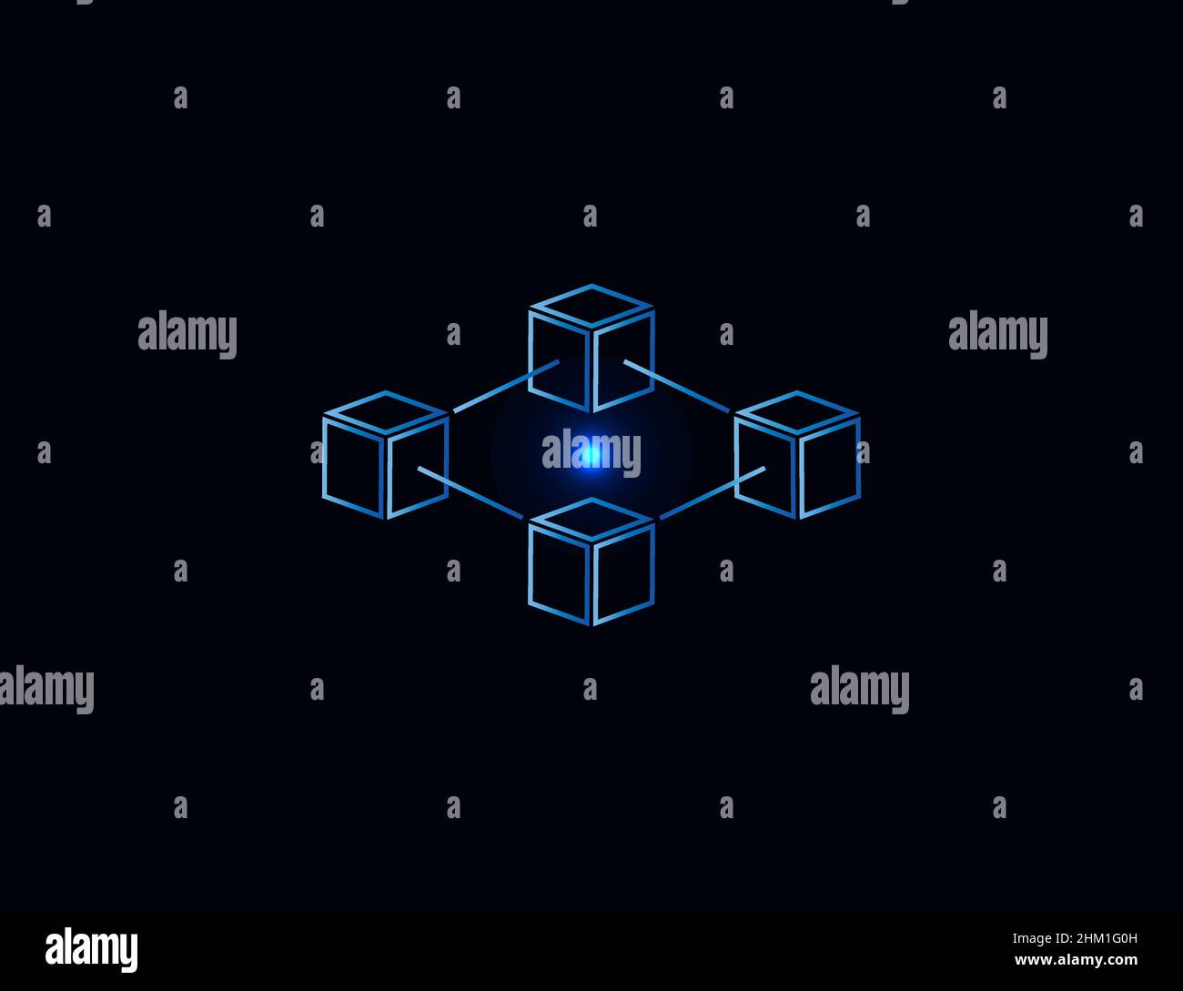 Blockchain, network icon. Vector illustration. Flat design Stock Vector ...