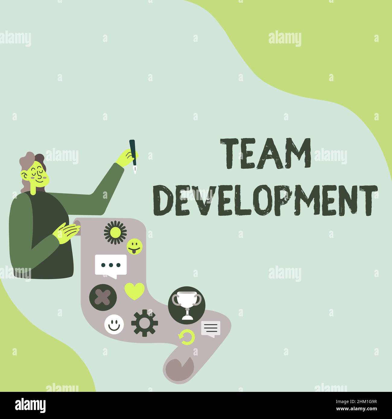 Conceptual display Team Development. Word for learn why and how small ...