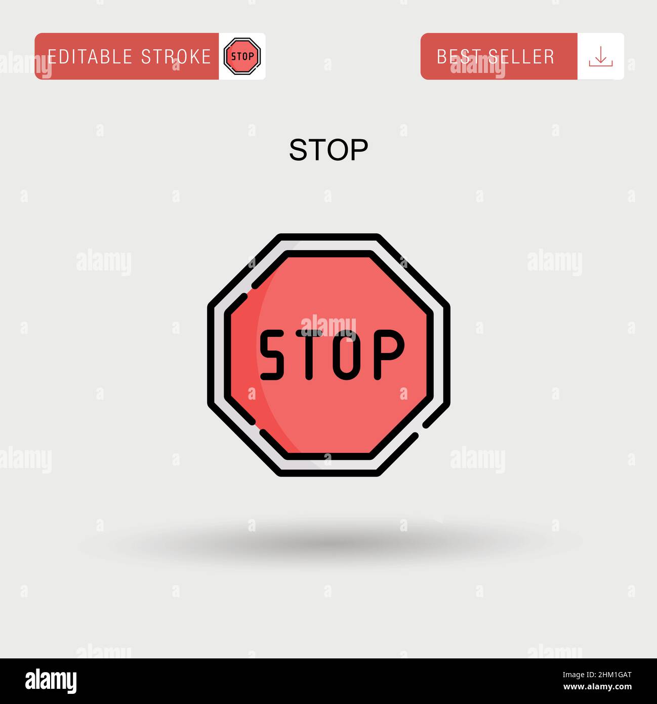 Stop Simple vector icon Stock Vector Image & Art - Alamy