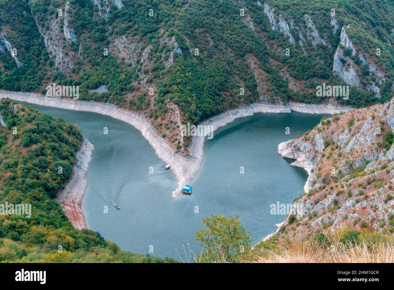 Meander Uvac lake special natural reserve under the Serbia state's ...