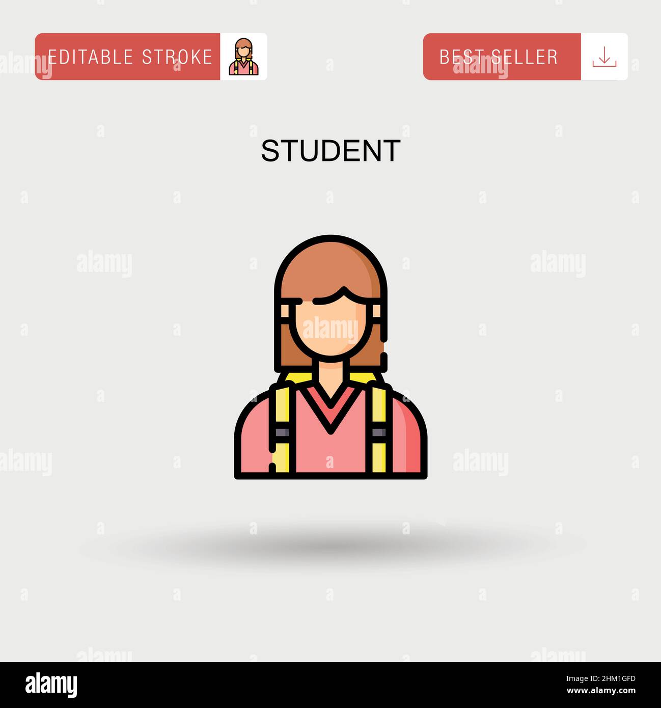 Student Simple vector icon Stock Vector Image & Art - Alamy