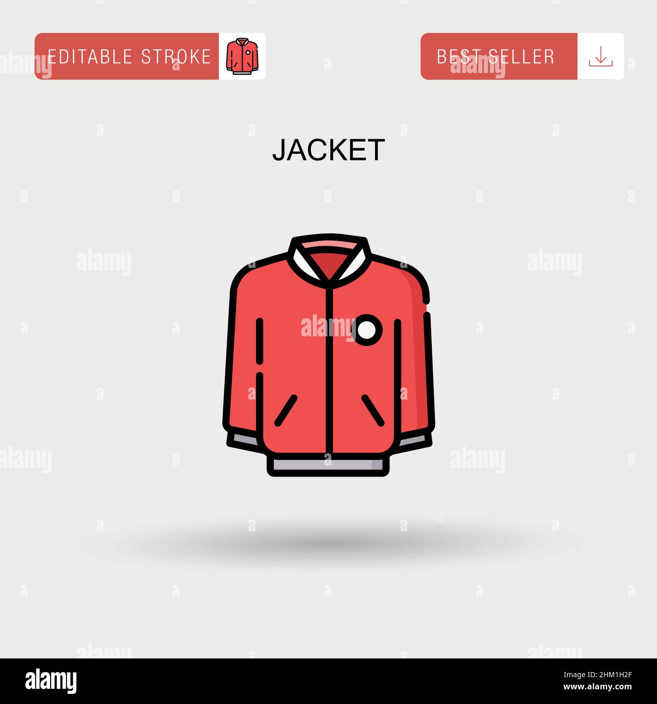 Jacket Simple vector icon Stock Vector Image & Art - Alamy