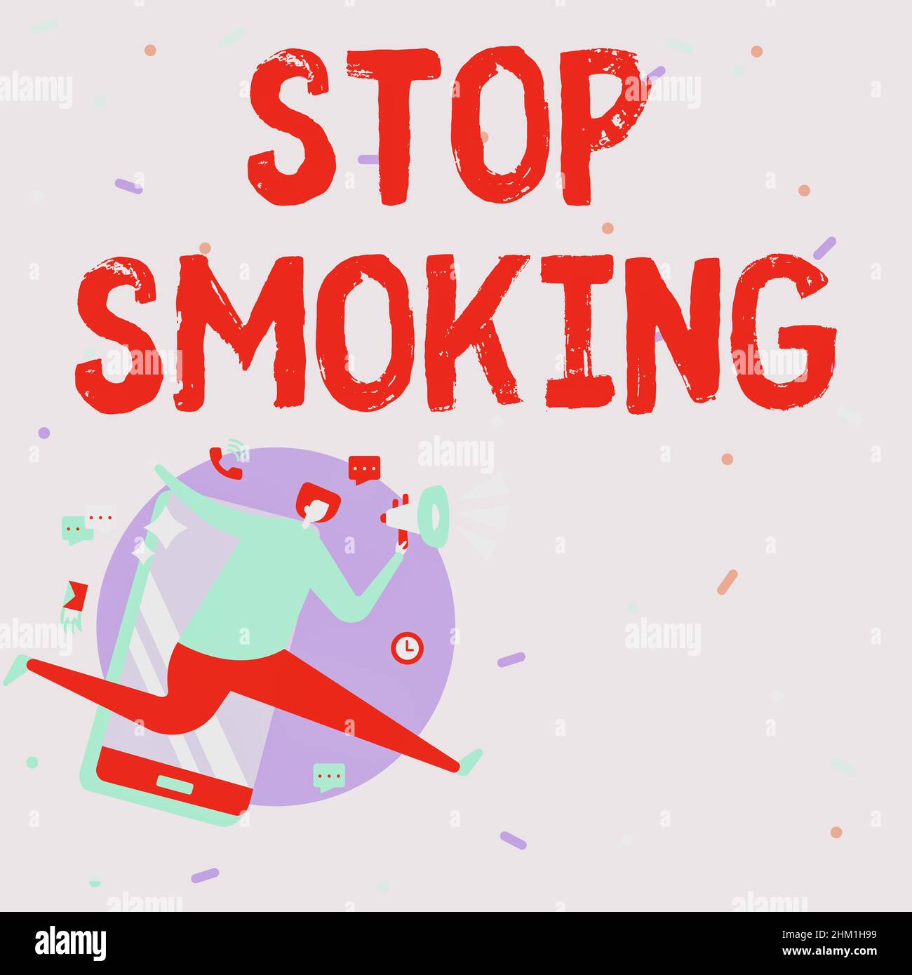 Hand writing sign Stop Smoking. Business approach the process of ...