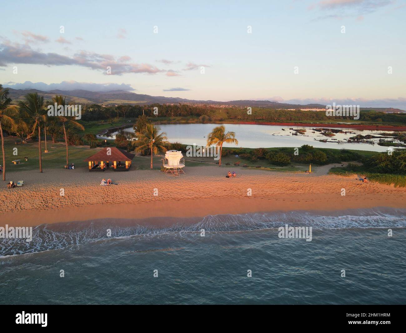Saltpond Beach near Hanapepe on Kauai Stock Photo - Alamy