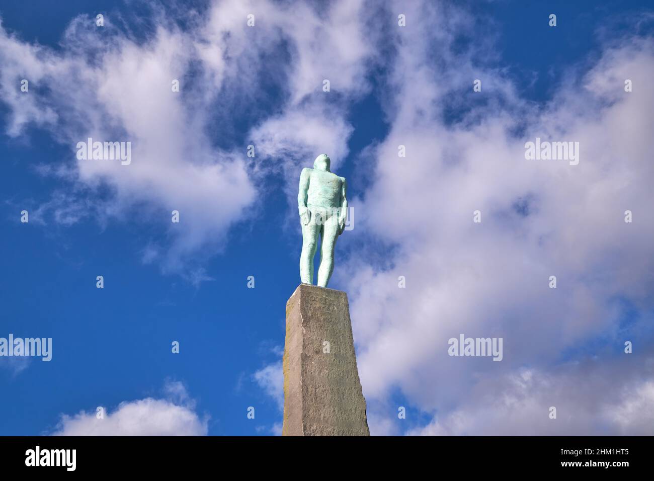 High statue in a Hull, UK Stock Photo - Alamy