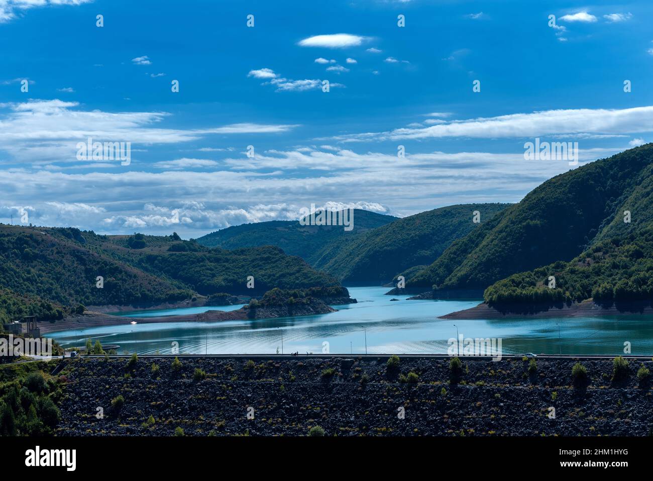 Natural dam Uvac of natural lake special reserve under state protection ...