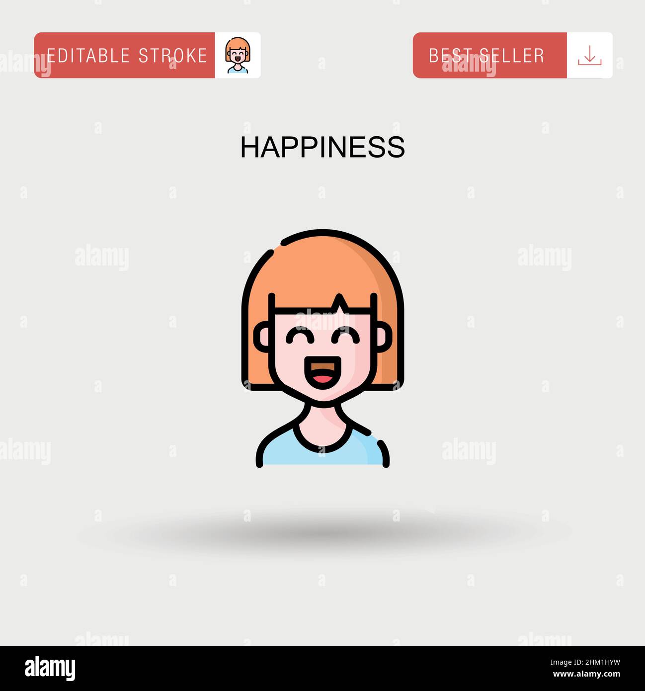 Happiness Simple vector icon Stock Vector Image & Art - Alamy