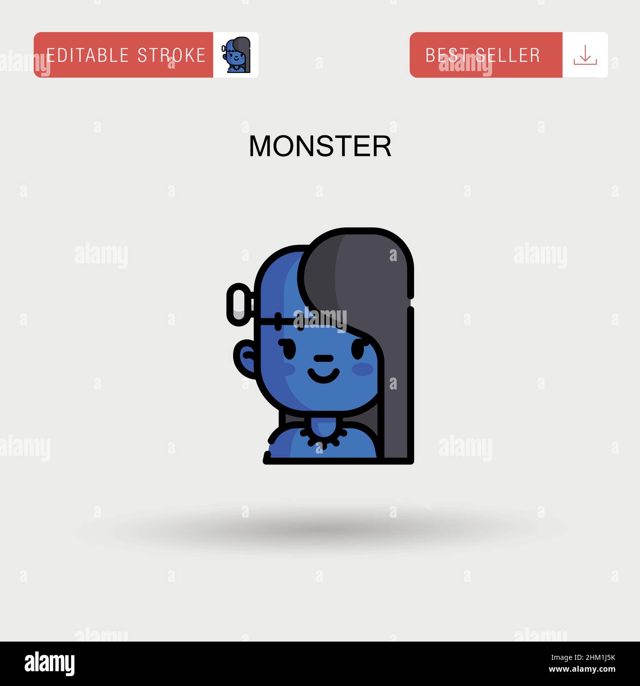 Little monster background Stock Vector Images - Alamy