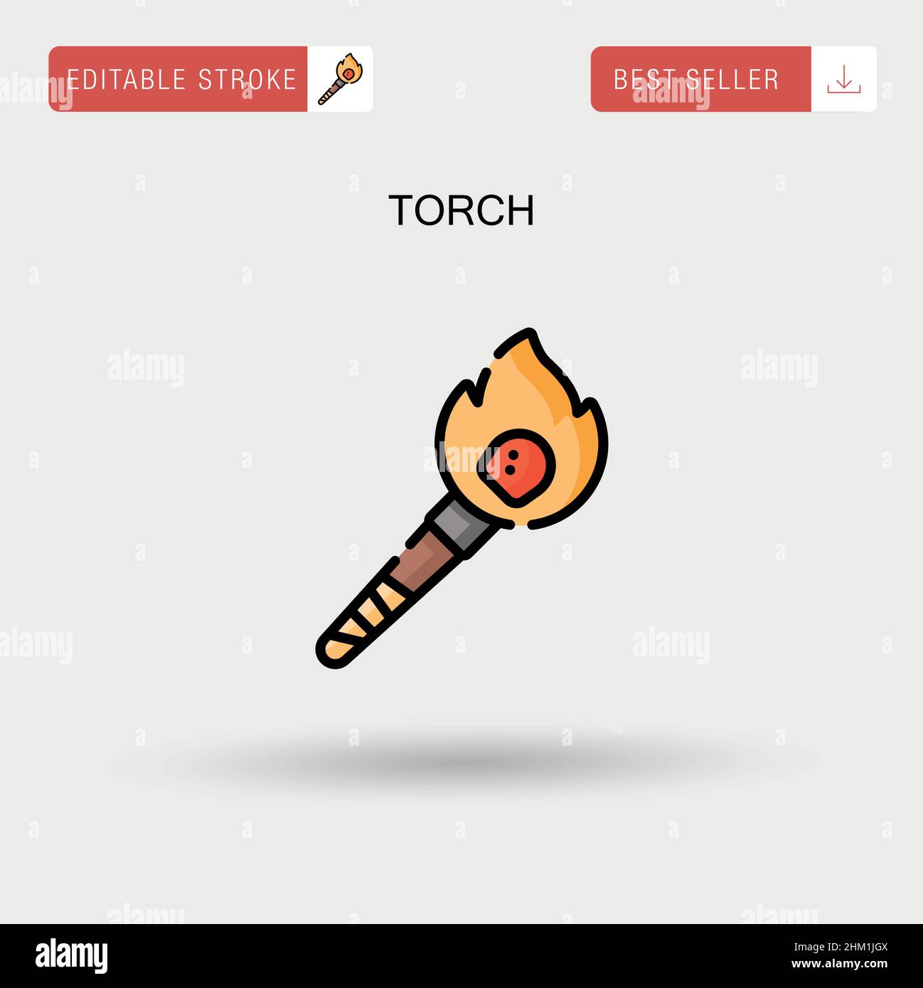 Torch Simple vector icon Stock Vector Image & Art - Alamy