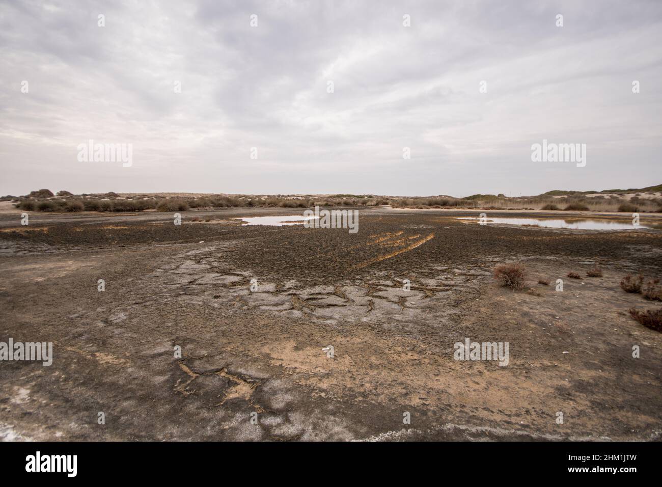 Punta Entinas-Sabinar, nature reserve, with temporarily lagoons Almeria ...