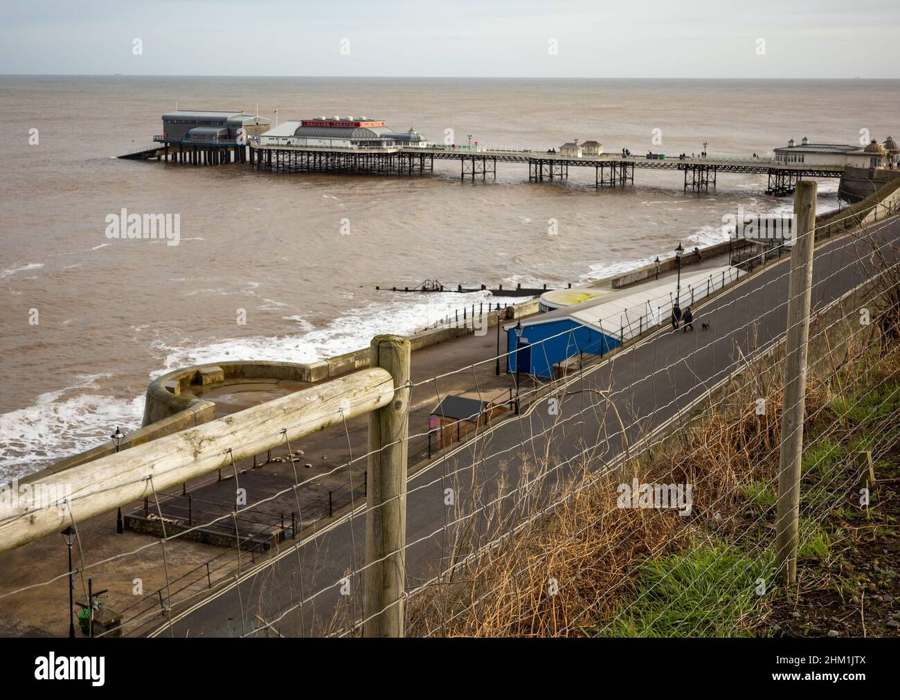 Cromer, Norfolk, UK – February 2022. Public footpath along Cromer cliff ...