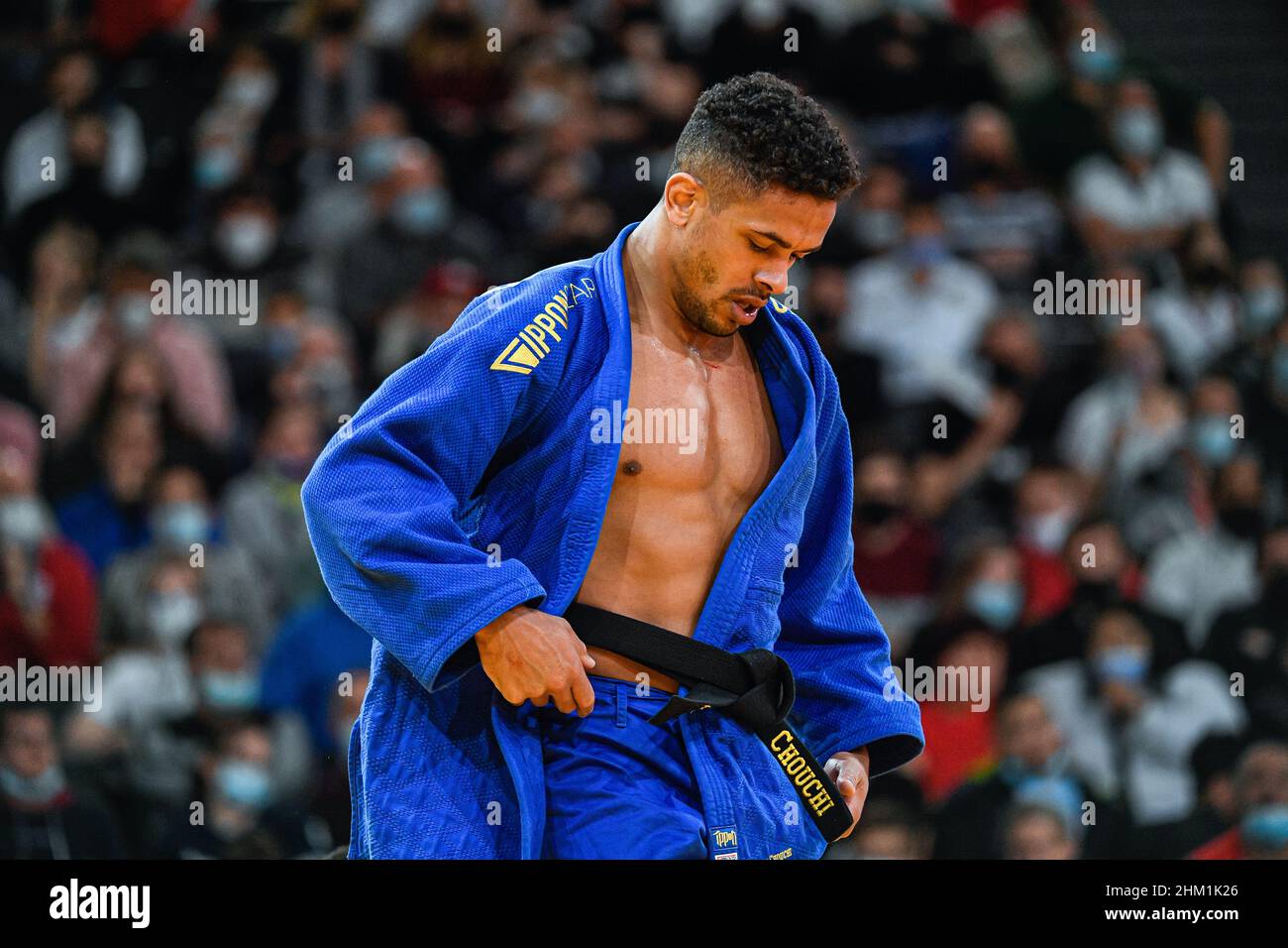 Men's -81 kg, Sami Chouchi of Belgium competes during the Paris Grand ...
