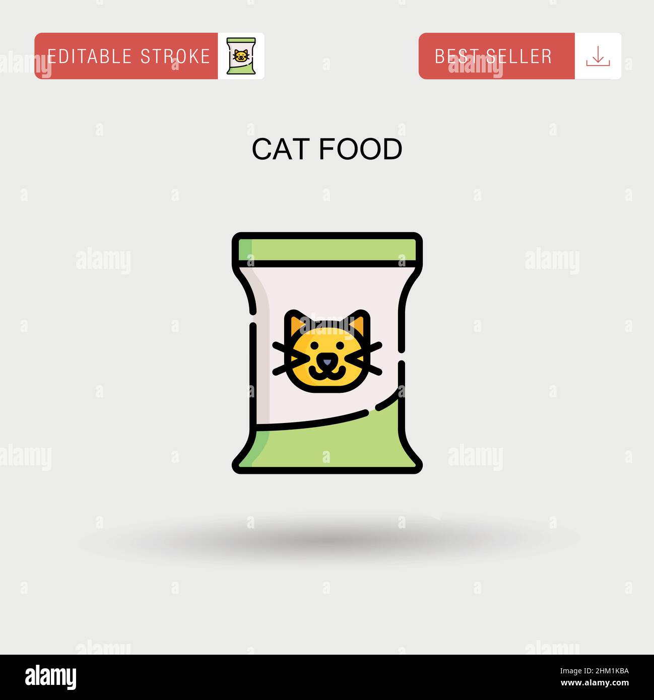 Cat food Simple vector icon Stock Vector Image & Art - Alamy