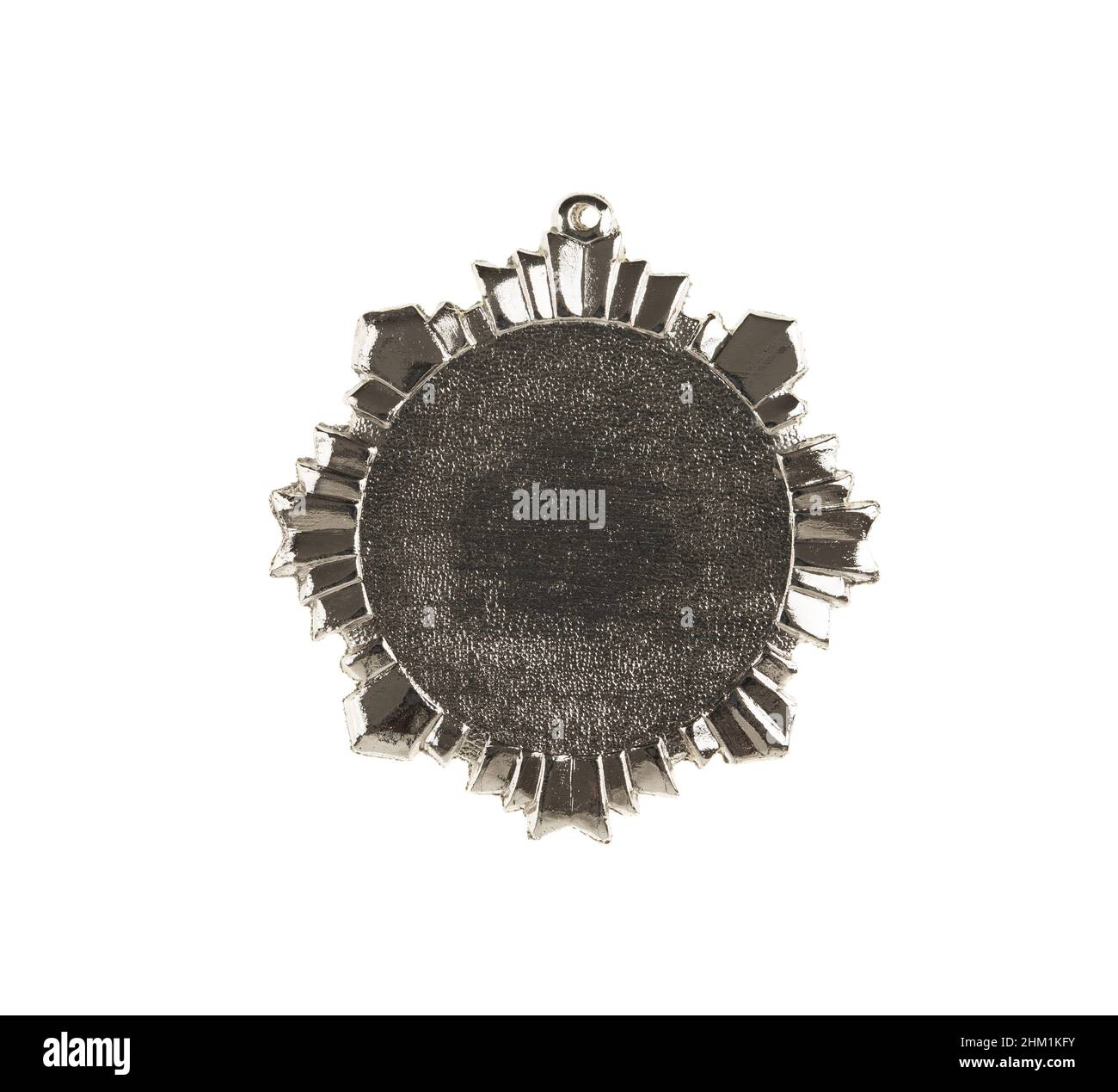 Closeup of silver medal. Isolated on a white background Stock Photo - Alamy