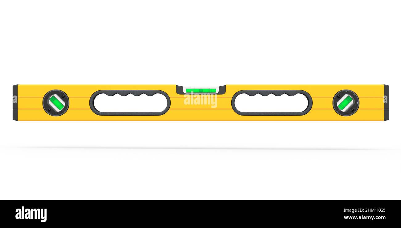 Building spirit level tool on white background. 3d render and ...