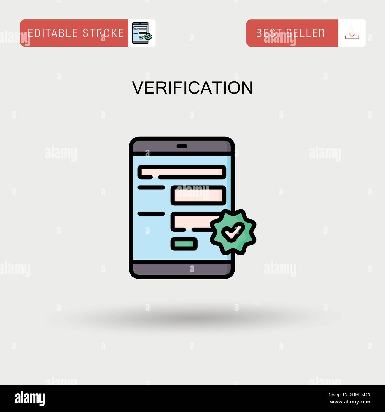 Verification Simple vector icon Stock Vector Image & Art - Alamy
