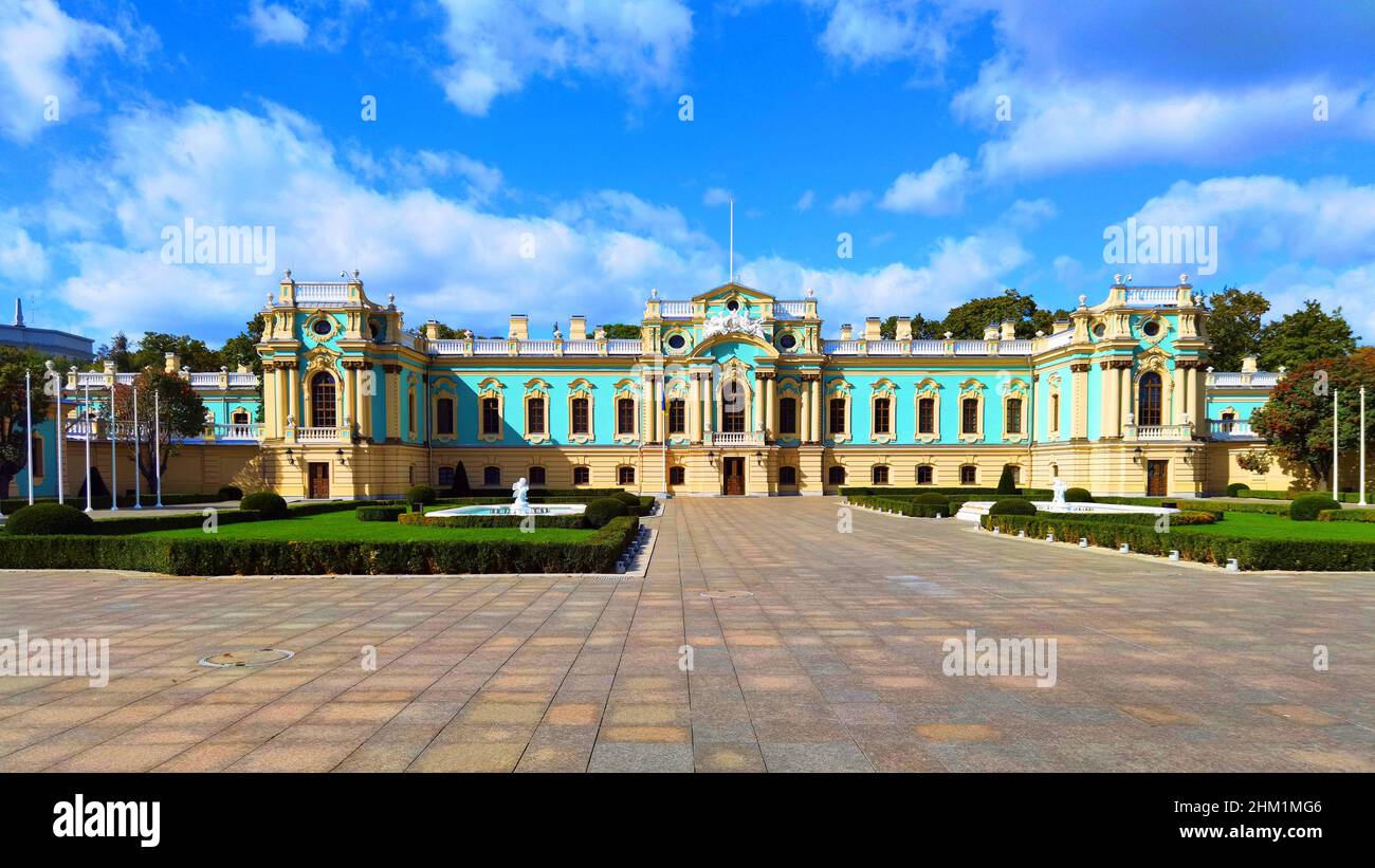 Mariinsky Palace after renovation in Kiev, Ukraine. Mariinskyi Palace ...