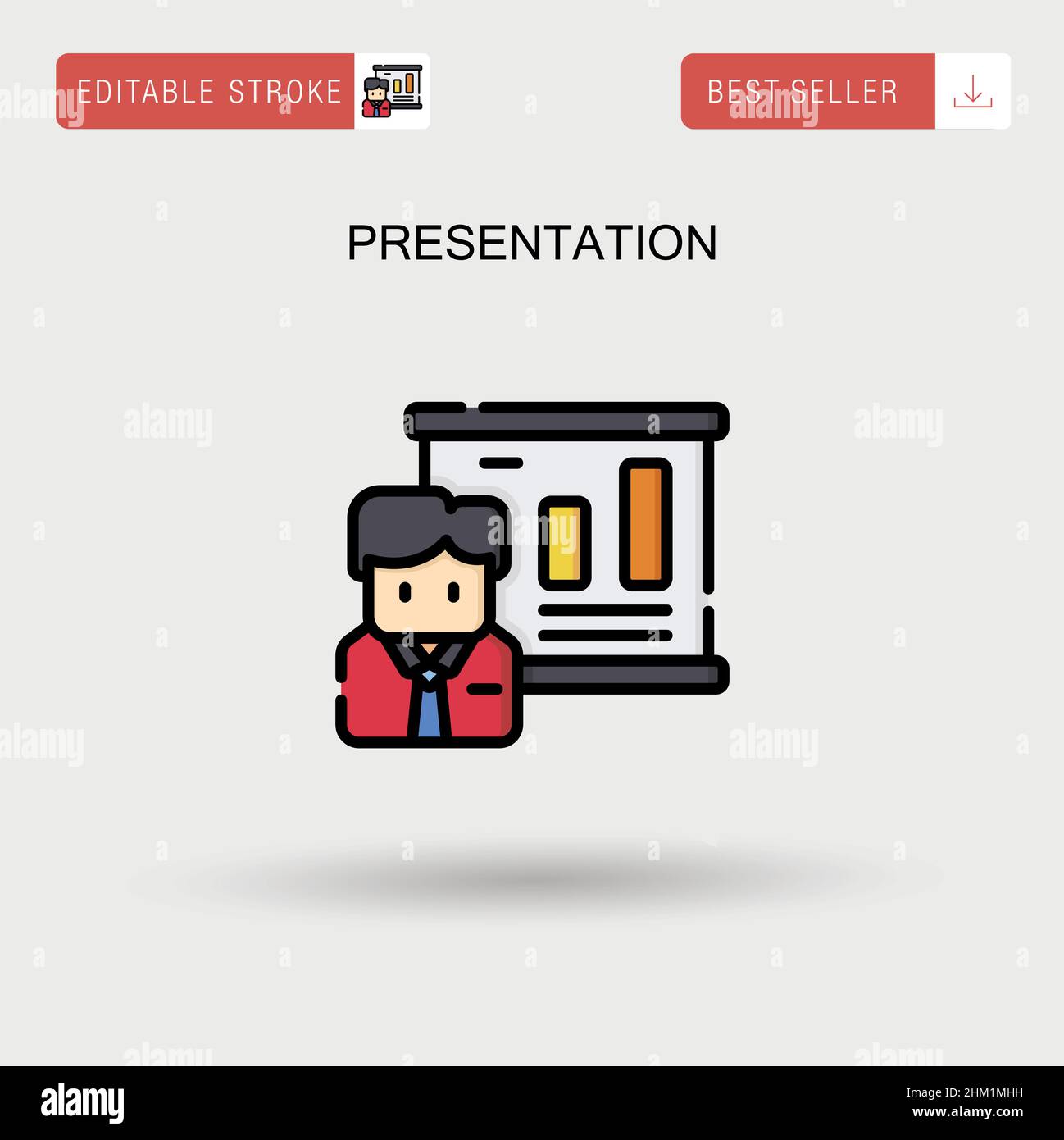 Presentation Simple vector icon Stock Vector Image & Art - Alamy
