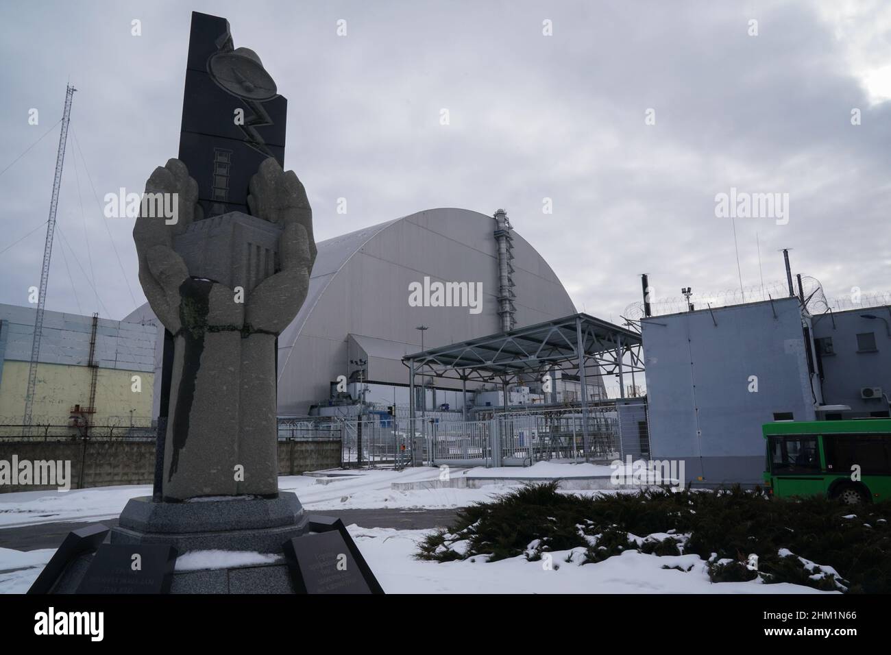 Pripyat, Chernobyl Exclusion Zone, Ukraine. 6th Feb, 2022. Safe ...
