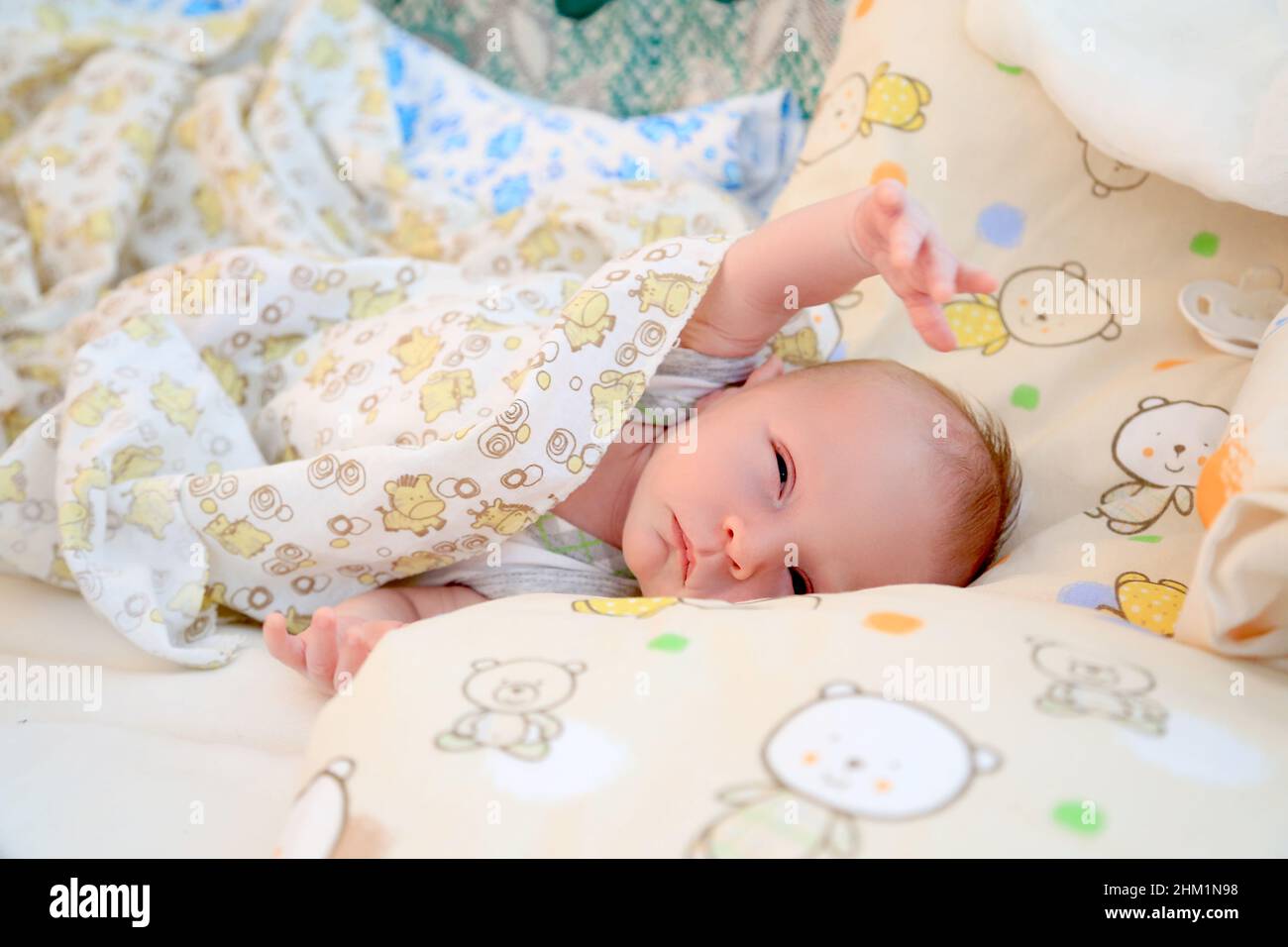 Sleeping newborn baby Stock Photo - Alamy