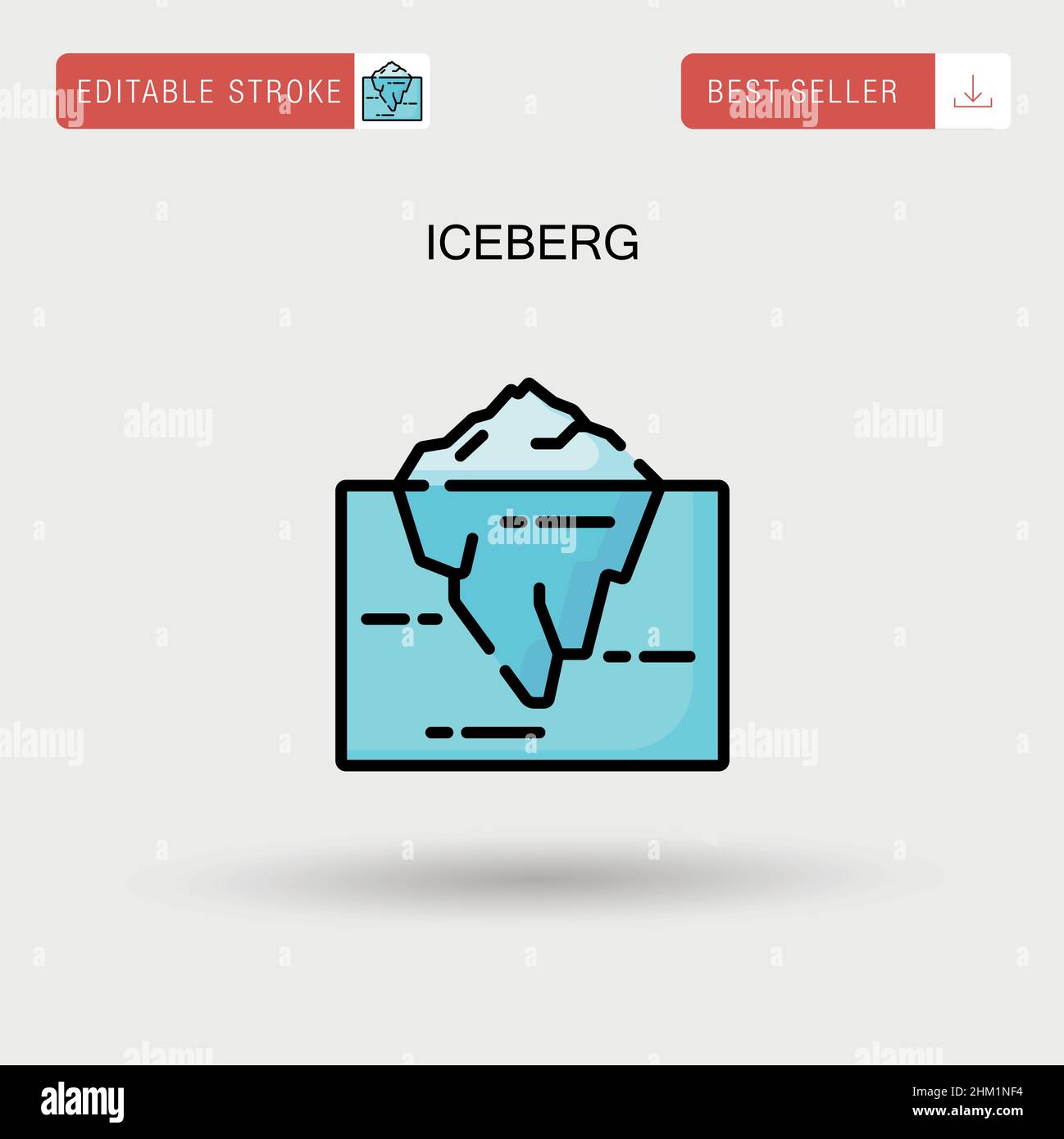 Iceberg Simple vector icon Stock Vector Image & Art - Alamy