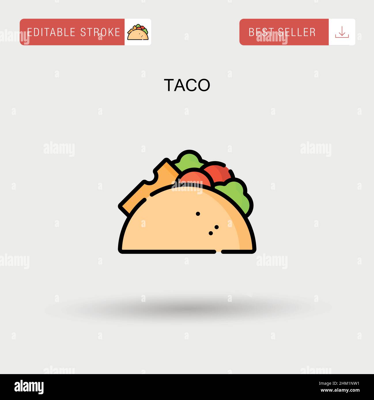 Tacos icon Stock Vector Images - Alamy