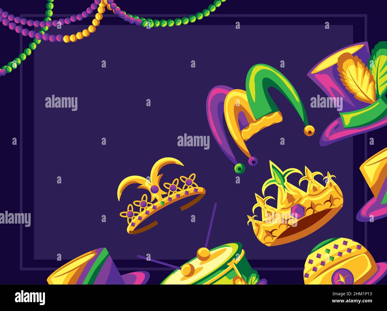 mardi gras crowns and hat Stock Vector Image & Art - Alamy