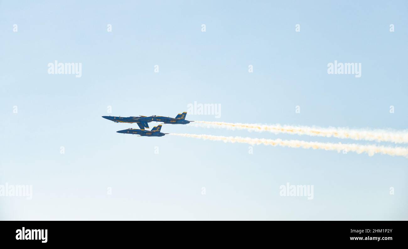 U.S. Navy Blue Angels Flight Demonstration Team. Aerial maneuvers with ...