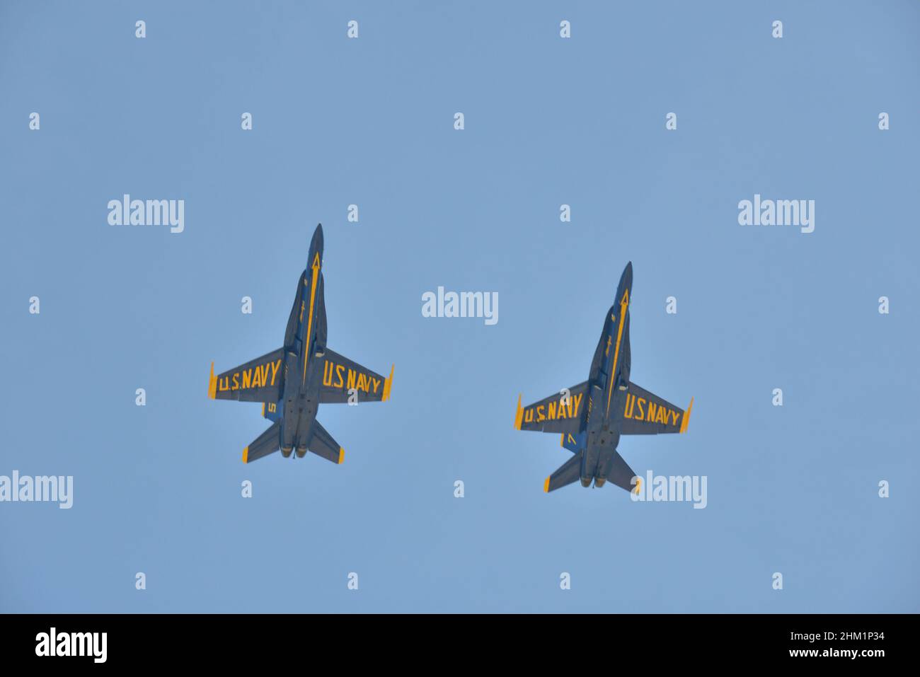 U.S. Navy Blue Angels Flight Demonstration Team. Flying in formation ...