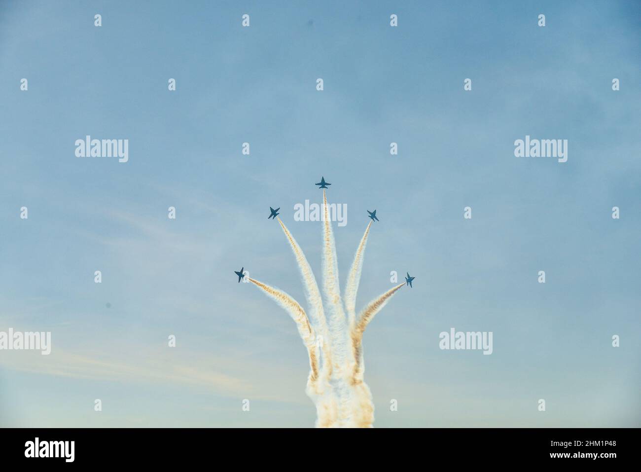 U.S. Navy Blue Angels Flight Demonstration Team. Aerial maneuvers with ...