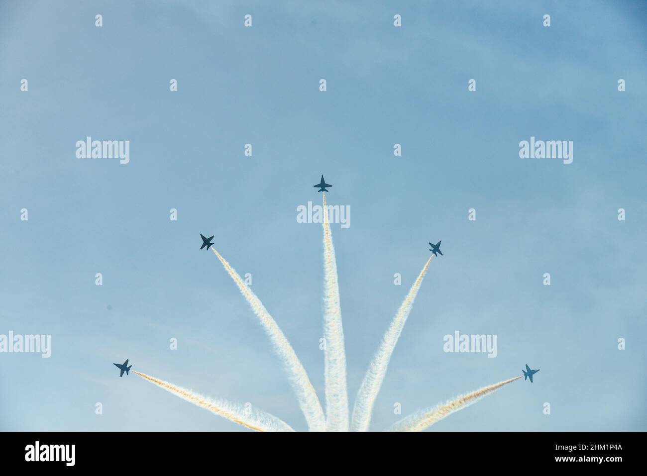 U.S. Navy Blue Angels Flight Demonstration Team. Aerial maneuvers with ...