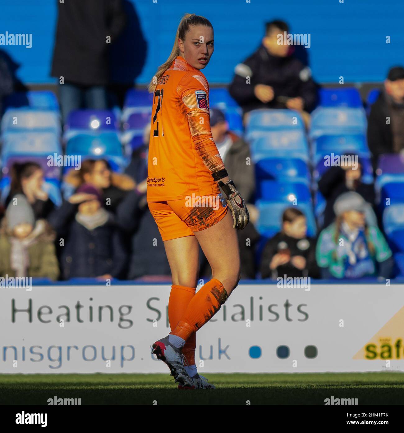 Birmingham, UK. 6th Feb, 2022. Emily Ramsey (21 Birmingham City) looks ...