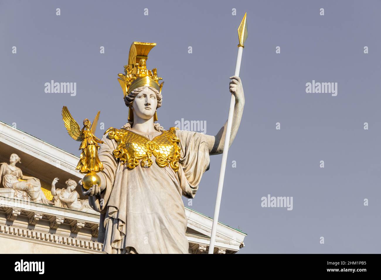 The ancient Greek Goddess Athena in front of Austrian Parliament ...