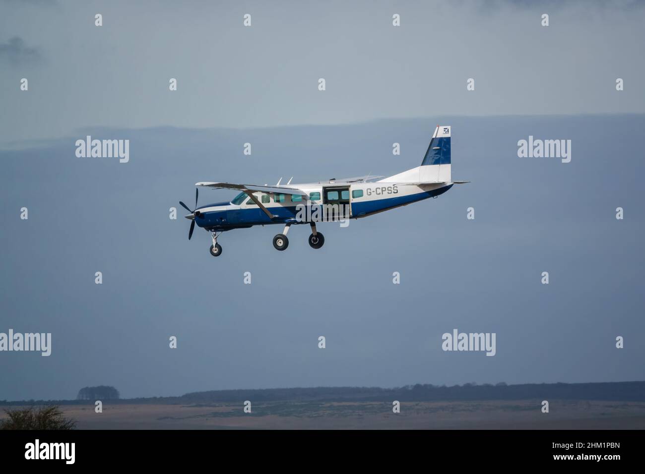 Cessna 208b Grand Caravan G-CPSS on final approach after dropping a ...