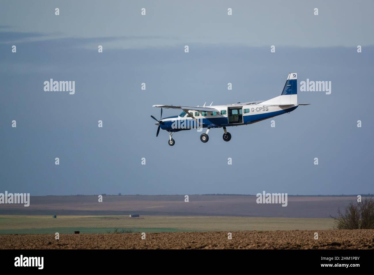 Cessna 208b Grand Caravan G-CPSS on final approach after dropping a ...