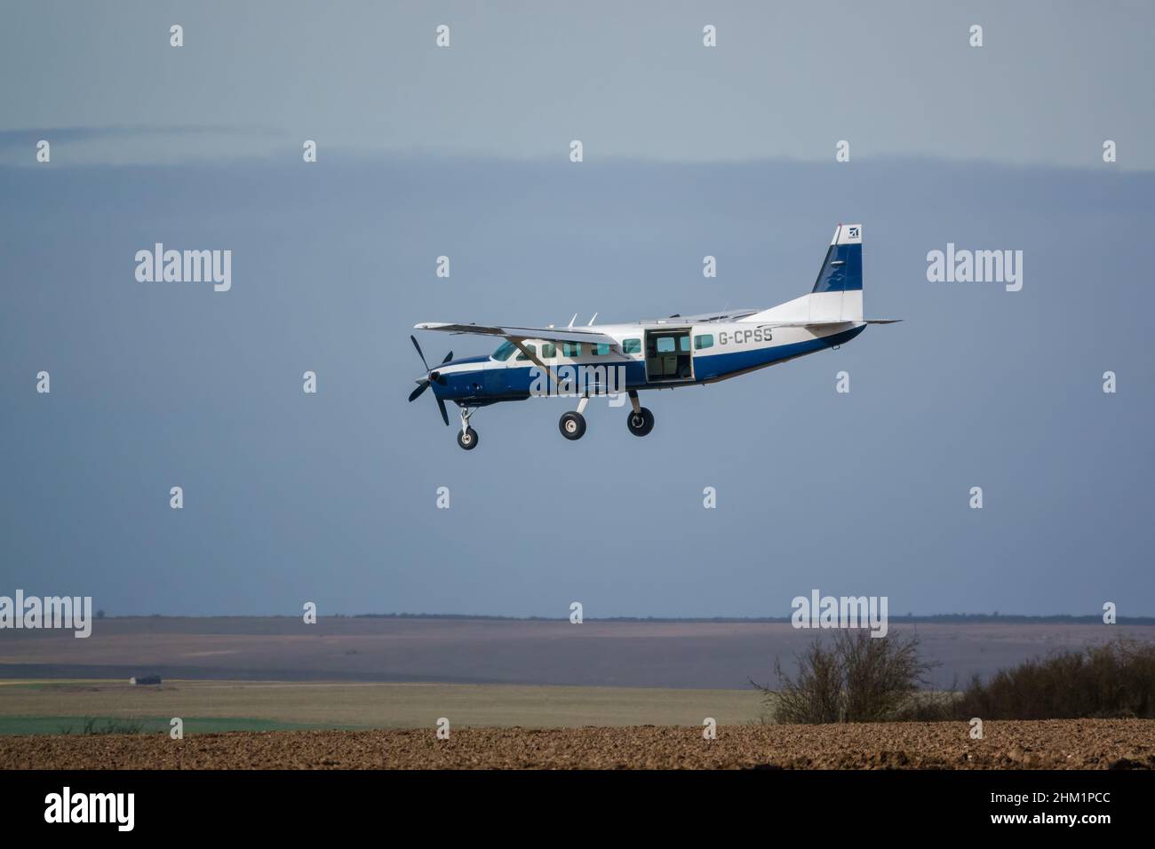 Cessna 208b Grand Caravan G-CPSS on final approach after dropping a ...