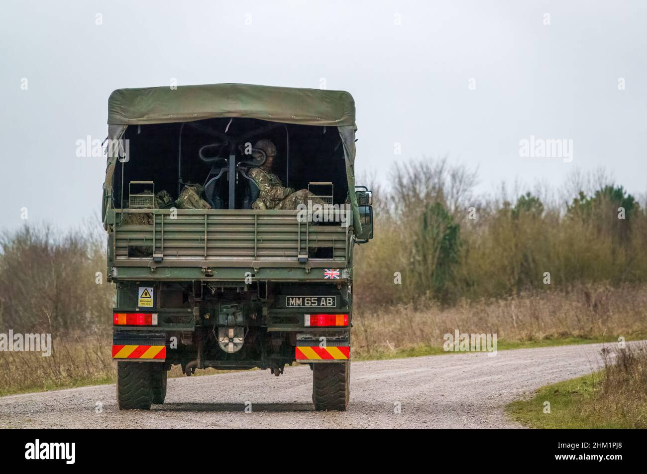 British army MAN SV 4x4 army lorry logistics vehicle truck driving ...