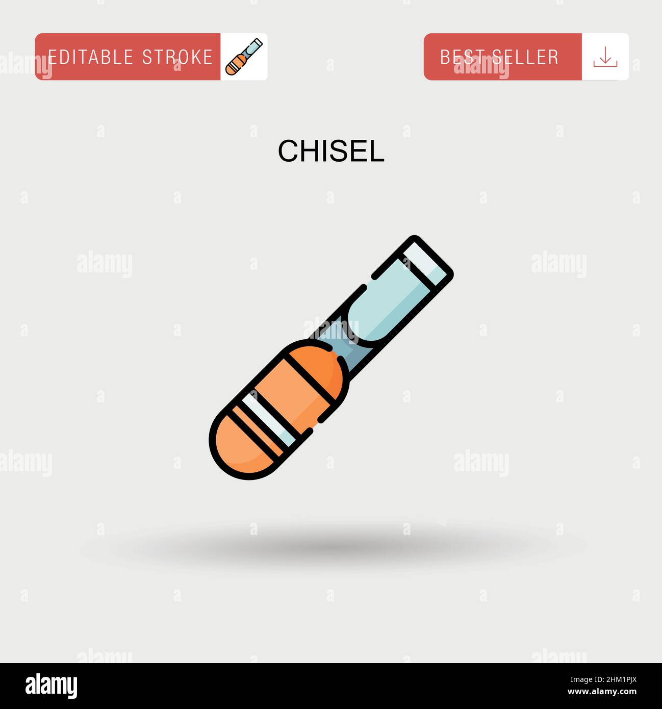 Metal chisel Stock Vector Images - Alamy