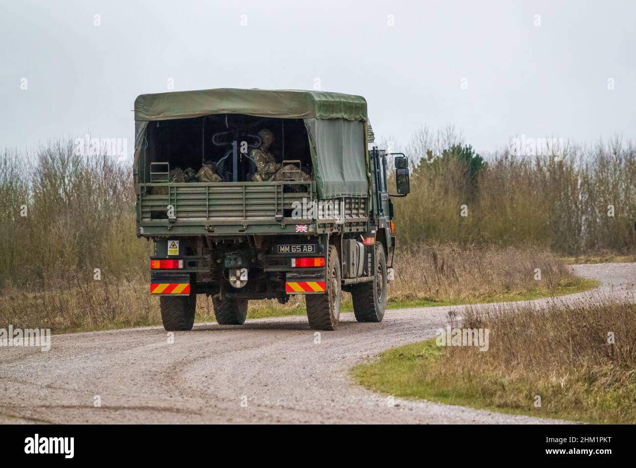 British army MAN SV 4x4 army lorry logistics vehicle truck driving ...